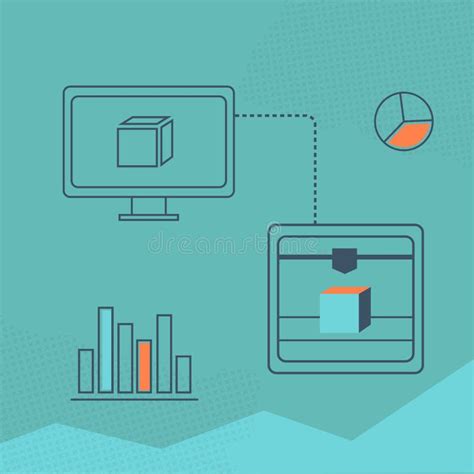 Digital 3d Printing Concept Stock Illustration Illustration Of