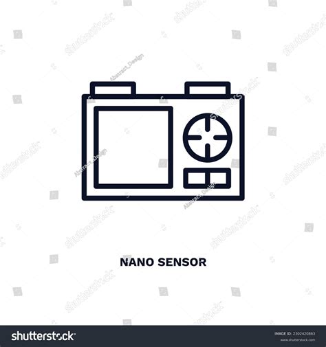 Nano Sensor Icon Thin Line Nano Stock Vector Royalty Free 2302420863