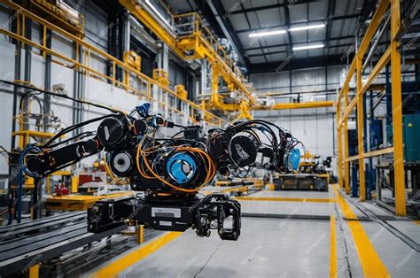 Ai Robotics And Automation In Advanced Manufacturing Environments Premium Ai Generated Image
