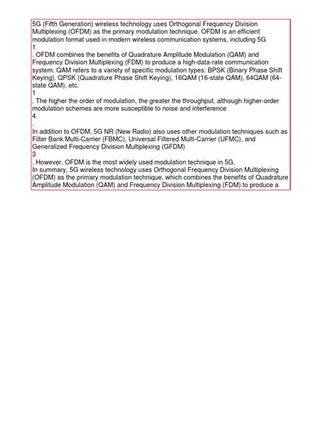 Modulation In 5g In Short Pdf