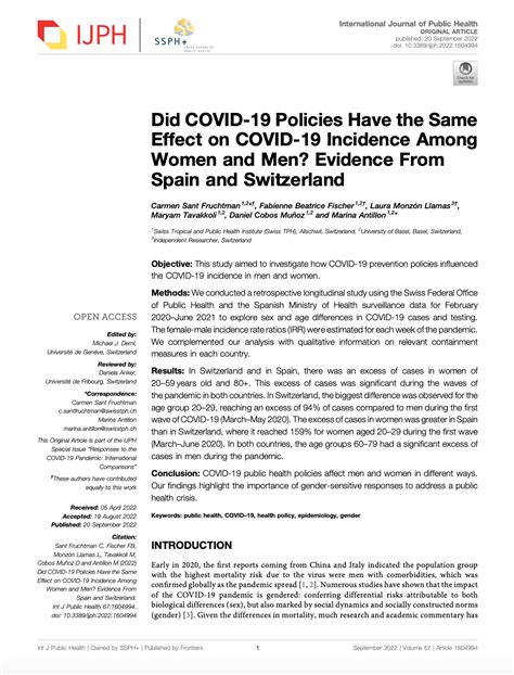 Did Covid 19 Policies Have The Same Effect On Covid 19 Incidence Among