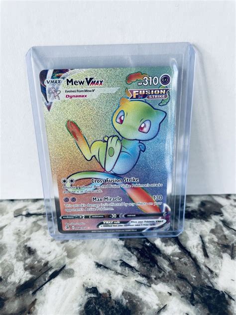 Mavin Pokemon Fusion Strike Mew Vmax Secret NM