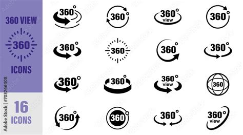 vetor de 360 degrees arrow rotate around set icon circle signs