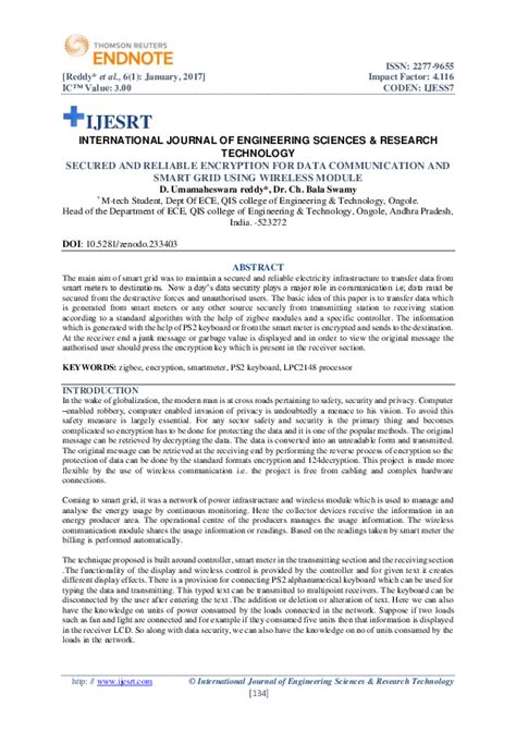 Pdf Secured And Reliable Encryption For Data Communication And Smart