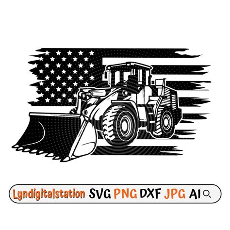 Us Loader Svg Equipment Clipart Operator Cut File Skilled Driver Stencil Construction