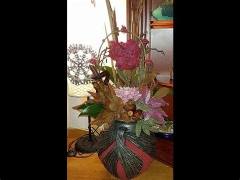 Como hacer una decoración floral en una tinaja aprende con lola YouTube