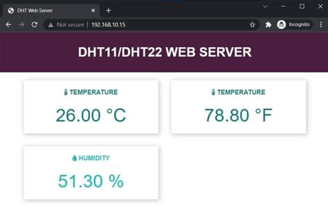Esp32 Dht11dht22 Web Server Using Arduino Ide