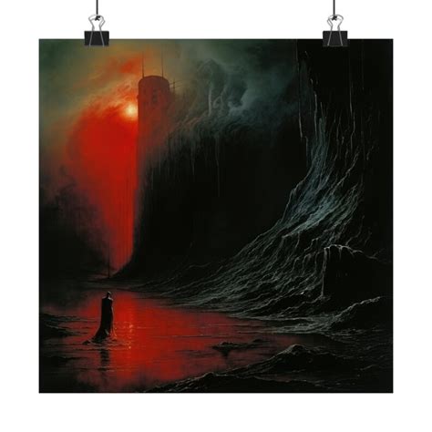 Enigma Dark Fantasy Magnificent Landscape Dark Art Surrealism Wall Art