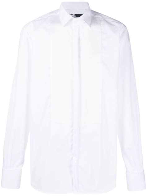 Karl Lagerfeld Long Sleeve Cotton Shirt White Farfetch Kw