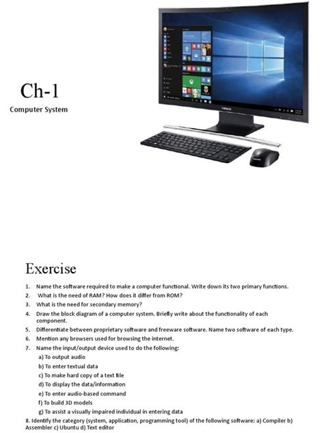 ch 1 computer system pdf computer data storage central processing
