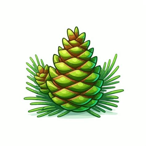 Elegant Pine Cone Vector Premium Ai Generated Vector