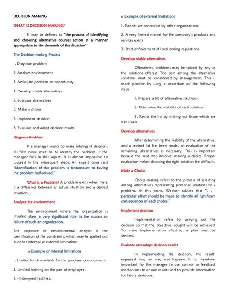 Decision Making Pdf Conceptual Model Decision Making