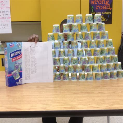 Stackn Facts Write Math Problems On The Bottom Of Dixie Cups Use An