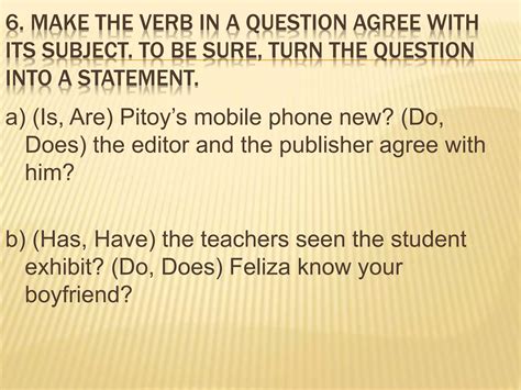 Subject And Verb Agreement Pptx