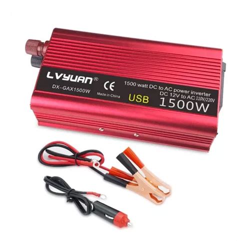 Inversor O Convertidor De Corriente De 12v A 110v 1500w Usb Mercadolibre