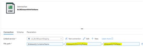 make optional parameters in csv dataset azure data factory microsoft qanda