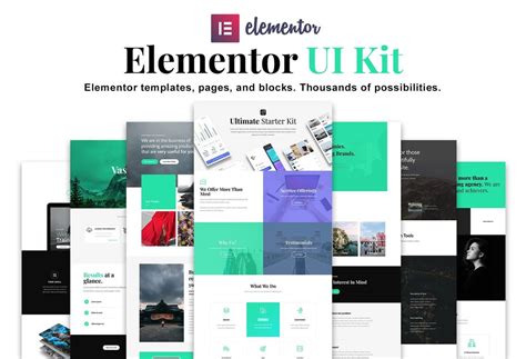 Elementor Ui Kit Templates Blocks Etsy
