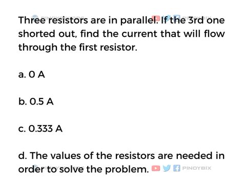 Solution Find The Current That Will Flow Through The First Resistor
