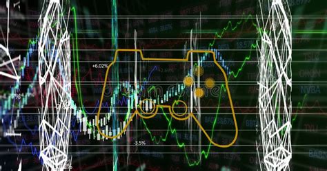 Image Of Game Controller Over Multiple Graphs And Connected Dots