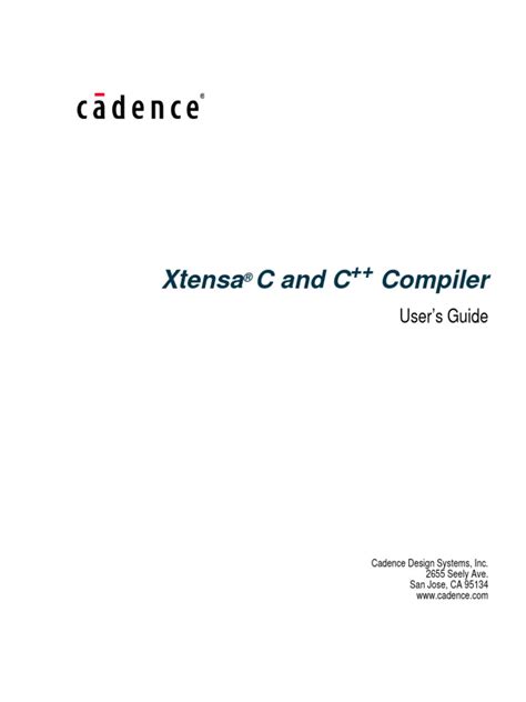 xtensa xcc compiler ug pdf compiler command line interface