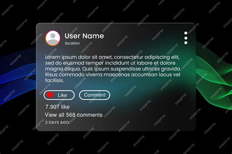 Premium Psd Social Media Glassmorphism Interface Design