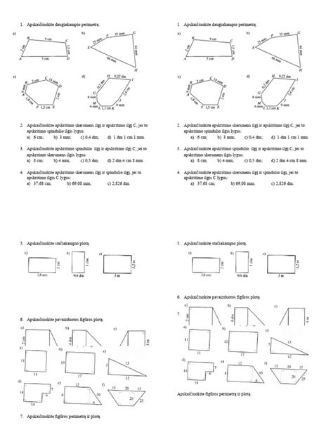 Perimetras Ilgis Plotas Papildomi 6kl Pdf