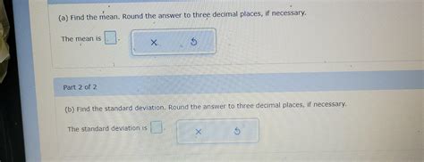 Solved Compute The Mean And Standard Deviation Of The Random Chegg