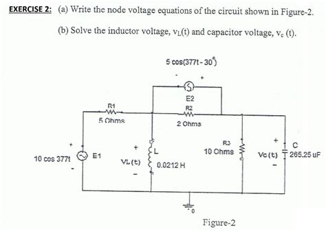 Solved Write The Node Voltage Equations Of The Circuit Shown Chegg