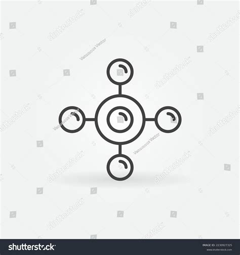 Abstract Molecule Vector Chemistry Concept Outline Stock Vector Royalty Free 2230927325