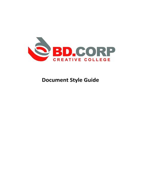 Sample Document Style Guide Download Free Pdf Policy Paragraph