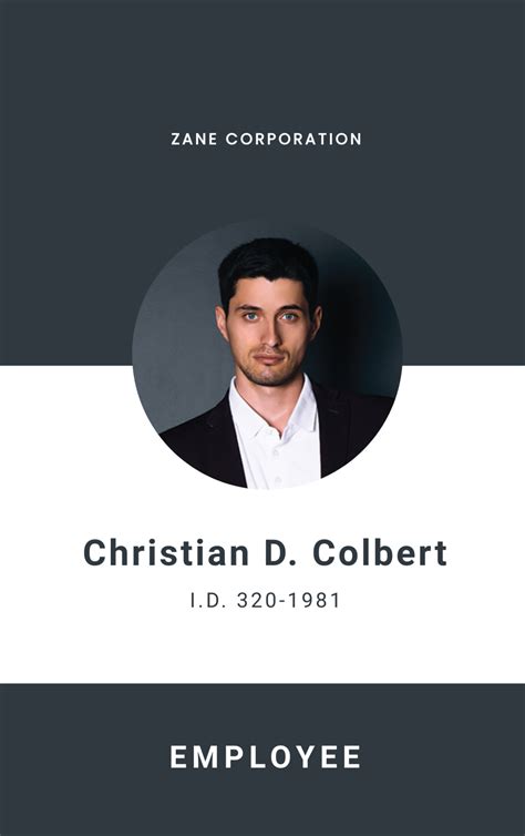 Professional Id Card Template Edit Online And Download Example