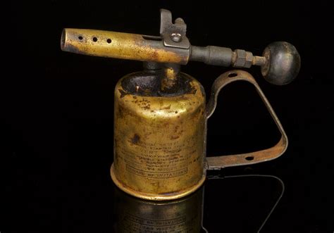 Vintage Max Sievert Of Stockholm Mini Brass Blow Torch Recovery Curios