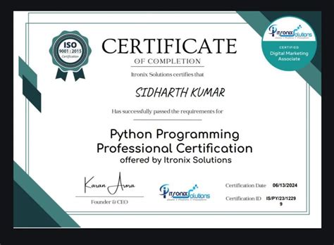 Sidharth Rai On Linkedin I Am Glad To Announce That I Have Completed