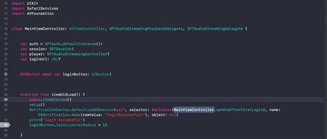 Swift Spotify IOS SDK SPTAudioStreamingDelegate Protocol Functions Not Being Called Stack