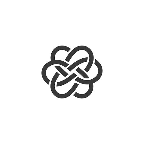 Intertwined Abstract Design With Multiple Loops Premium Ai Generated Vector