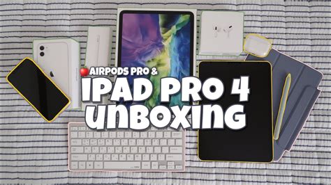 아이패드 프로 4세대 And 에어팟 프로 언박싱📦 에플 펜슬 2세대 My First Ipad🍎 제품명은 설명에 ⬇️ Youtube
