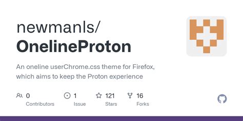 Github Newmanls Onelineproton An Oneline Userchrome Css Theme For