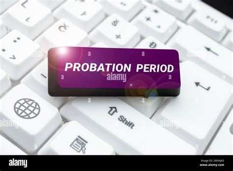 conceptual display probation period business concept focused and