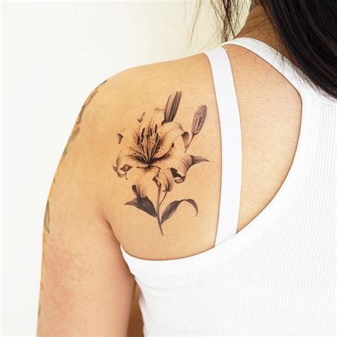 Lily Model Tattoos Top 8 Beautiful Stargazer Lily Tattoo Ideas And