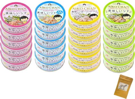 Amazon 伊藤食品 あいこちゃん ツナ缶アソートセット 計24缶（各種6缶：水煮、食塩不使用水煮、ガーリック・ツナ、油漬け） ノー