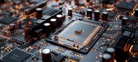 Conceptual Animation Showing The Process Of Turning On The Processor On The Motherboard Digital