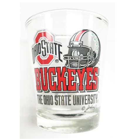 Ohio State Logo And Helmet Shot Glass College Traditions