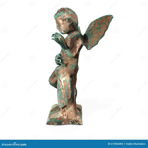 3d Rendering Illustration Of Cupid Playing The Lyre Isolated On White