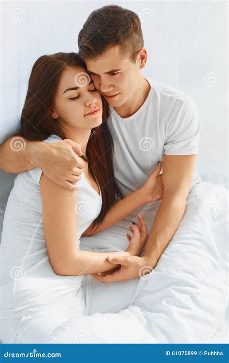 Portrait Of Couple In Love In Bed Stock Image Image Of Married Adult