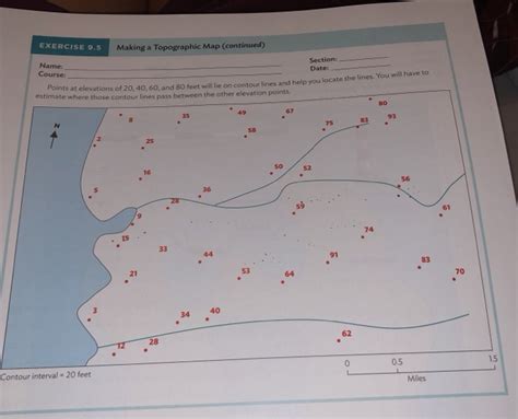 Solved Exercise 95 Making A Topographic Map Name Section