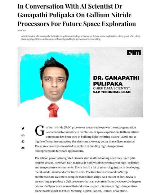 Dr Ganapathi Pulipaka On Linkedin Ai Bigdata Analytics Datascience Ai Machinelearning