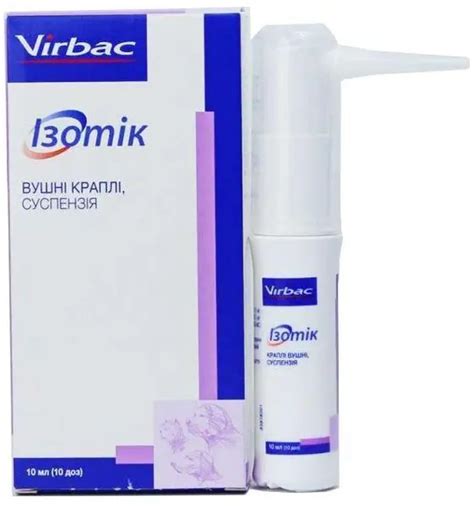 Ушные капли Изотик Virbac Easotik для лечения собак от отитов, 10 мл ...
