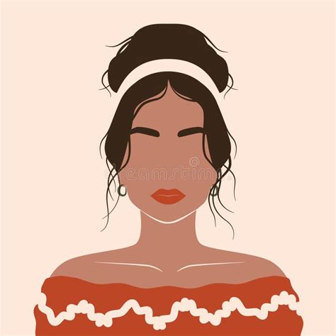 Abstract Woman Portrait Female Minimalist Contemporary Poster Young