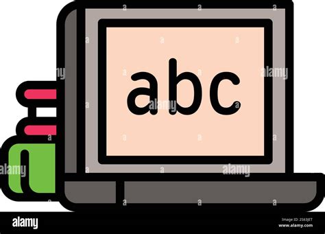 School Laptop Icon Outline School Laptop Vector Icon For Web Design