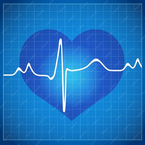 Premium Vector Healthy Heart Cardiogram On Background In The Box To